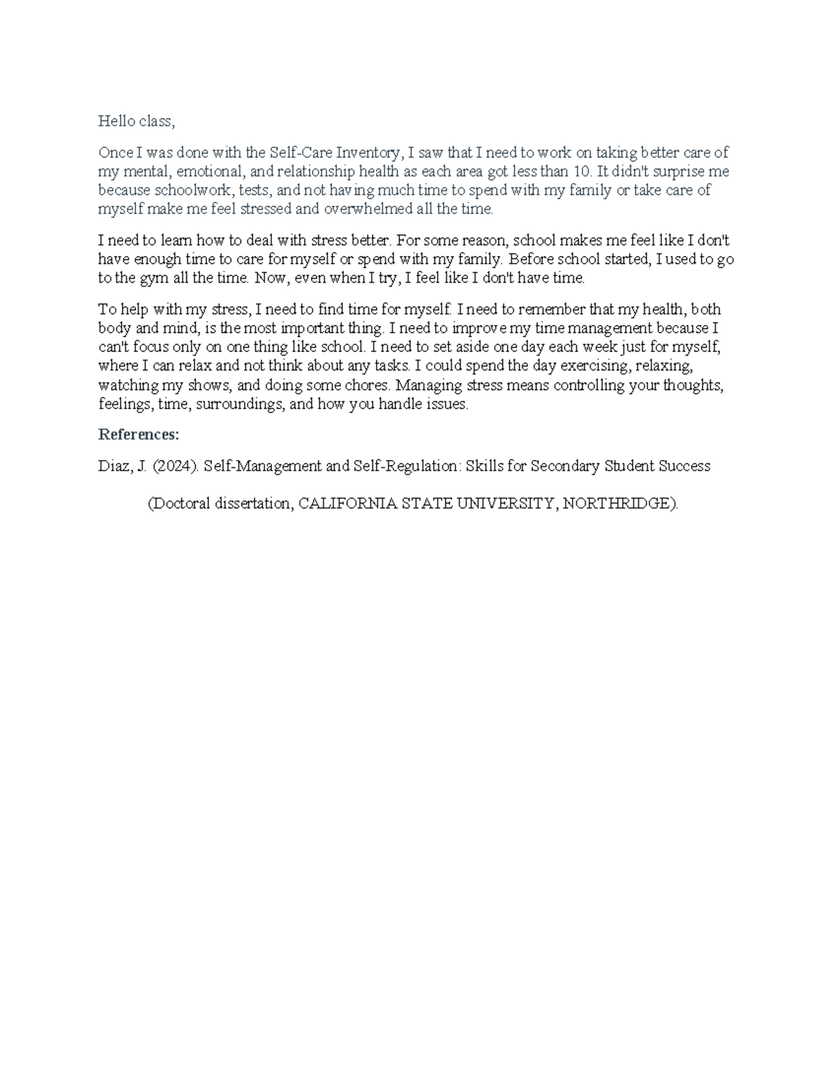 Hello class - lecture notes - Hello class, Once I was done with the ...