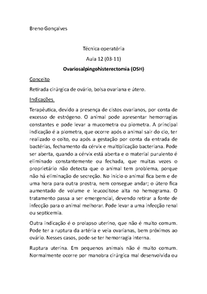 6 Aula Faringostomia - Anotações em aula referentes à disciplina de ...