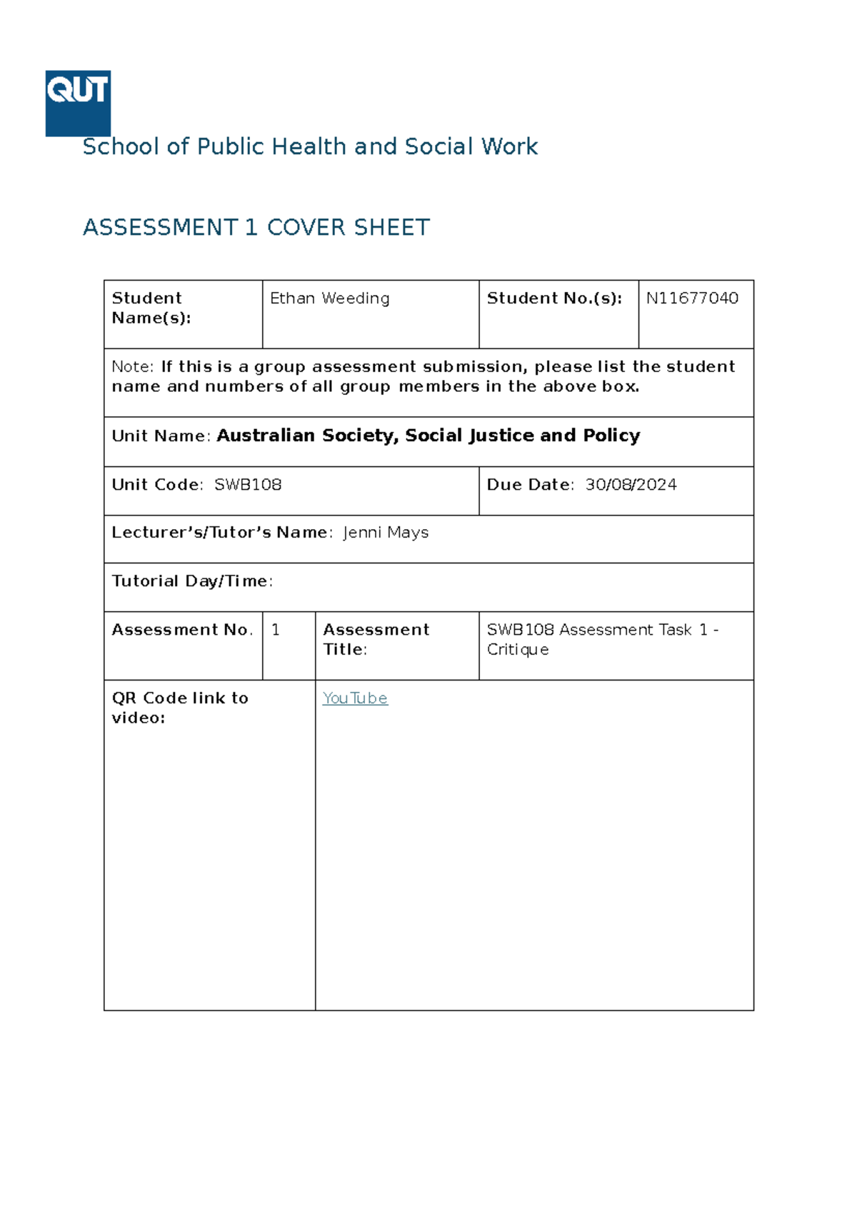 Notes associated with AOD use and seeking help - School of Public ...