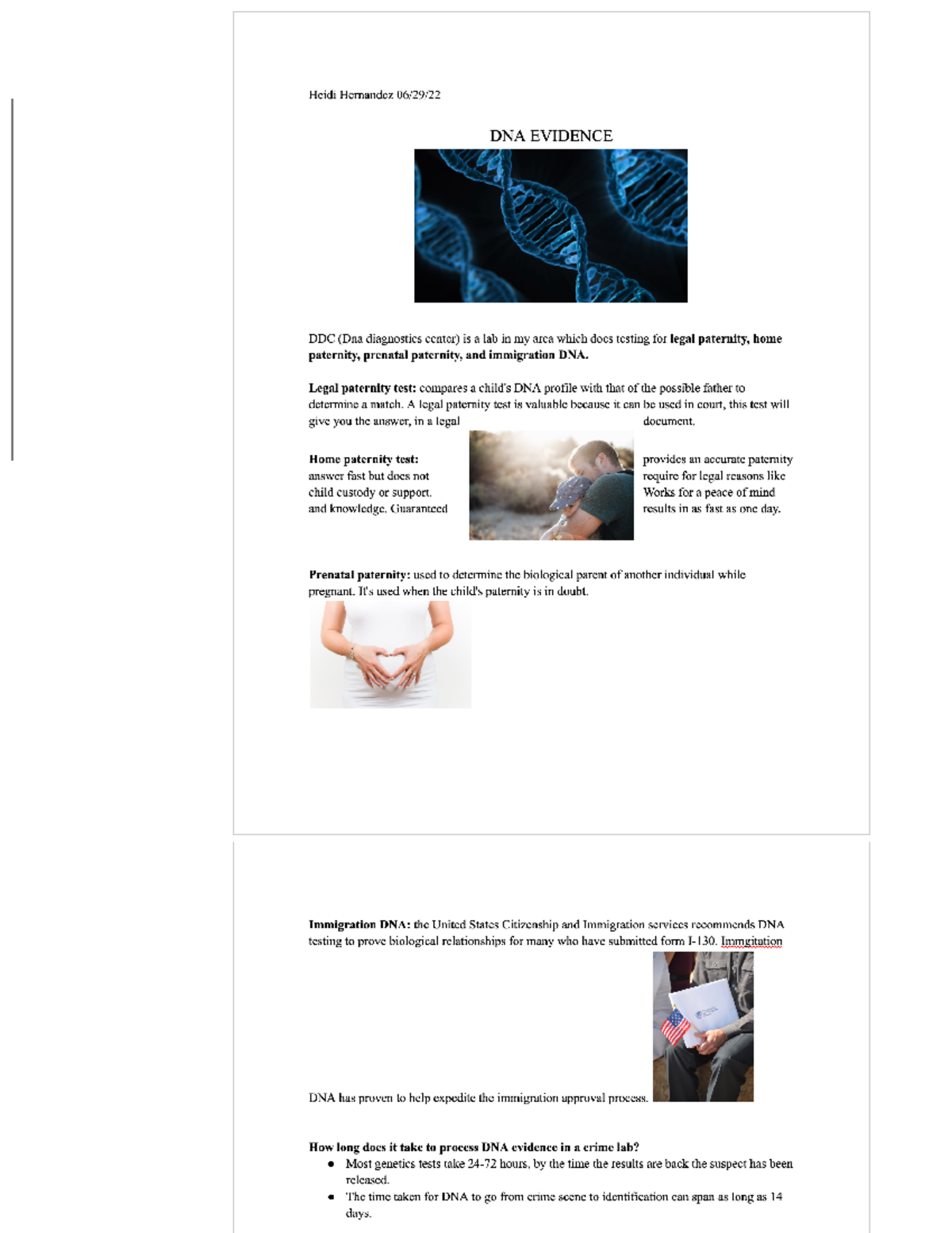 DNA Evidence - Google Docs - ENGL-103 - Studocu