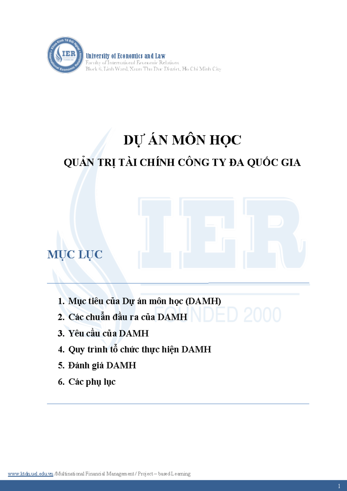 MNC.Project - based Learning 2024 - ktdn.uel.edu /Multinational ...