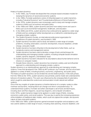 Definition of system dynamics and its applications - System dynamics is ...