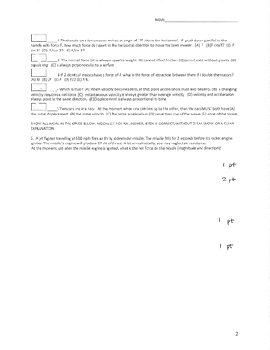 Second Midterm Fall 18 - PHYS 152 - Studocu