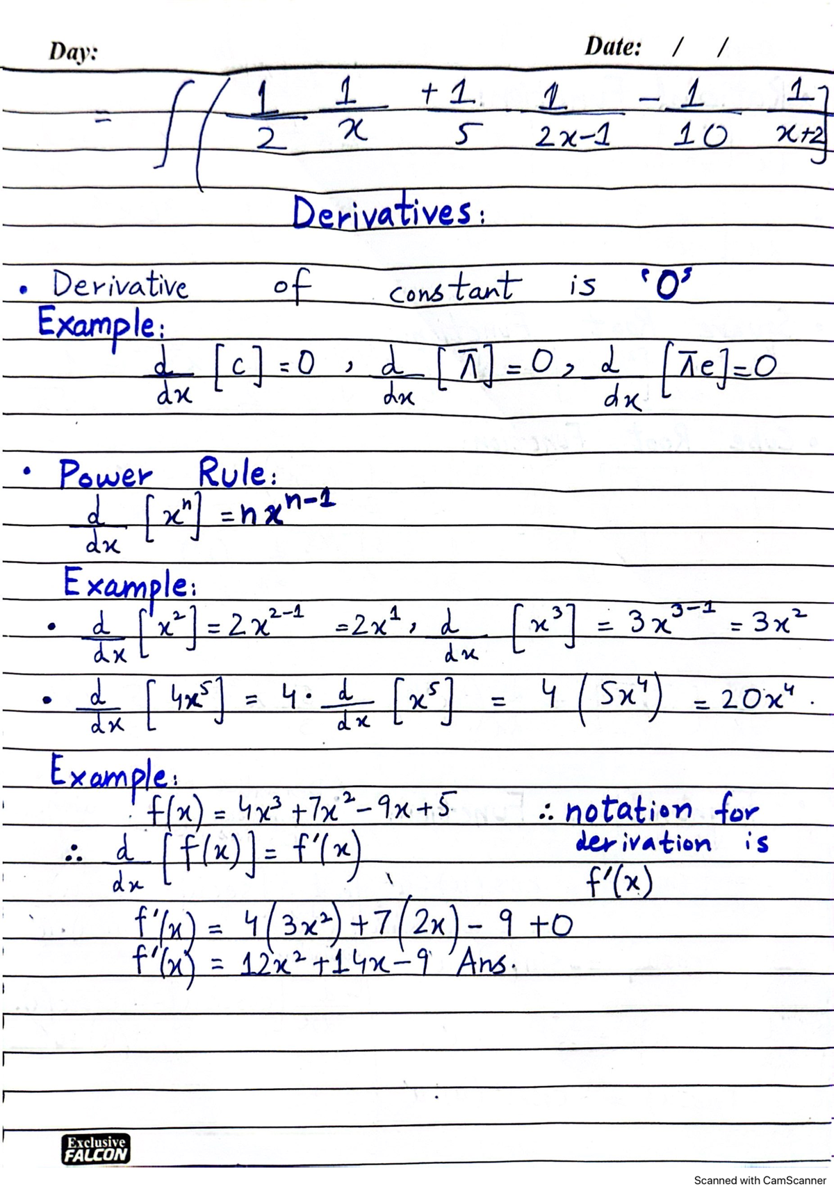 MY Derivative AND Integration Notes - Multivariable Calculus - Studocu