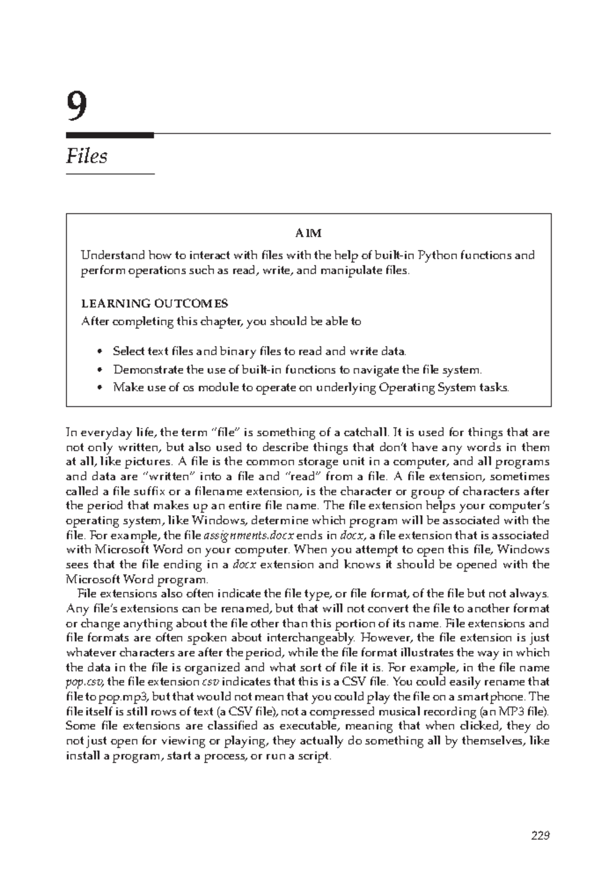 Introduction to Python Programming Files Chapter 9 - 229 9 Files In ...