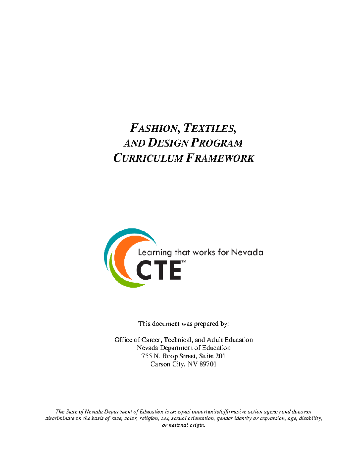 Fashion Textiles and Design CFWK ADA - FASHION, TEXTILES, AND DESIGN ...