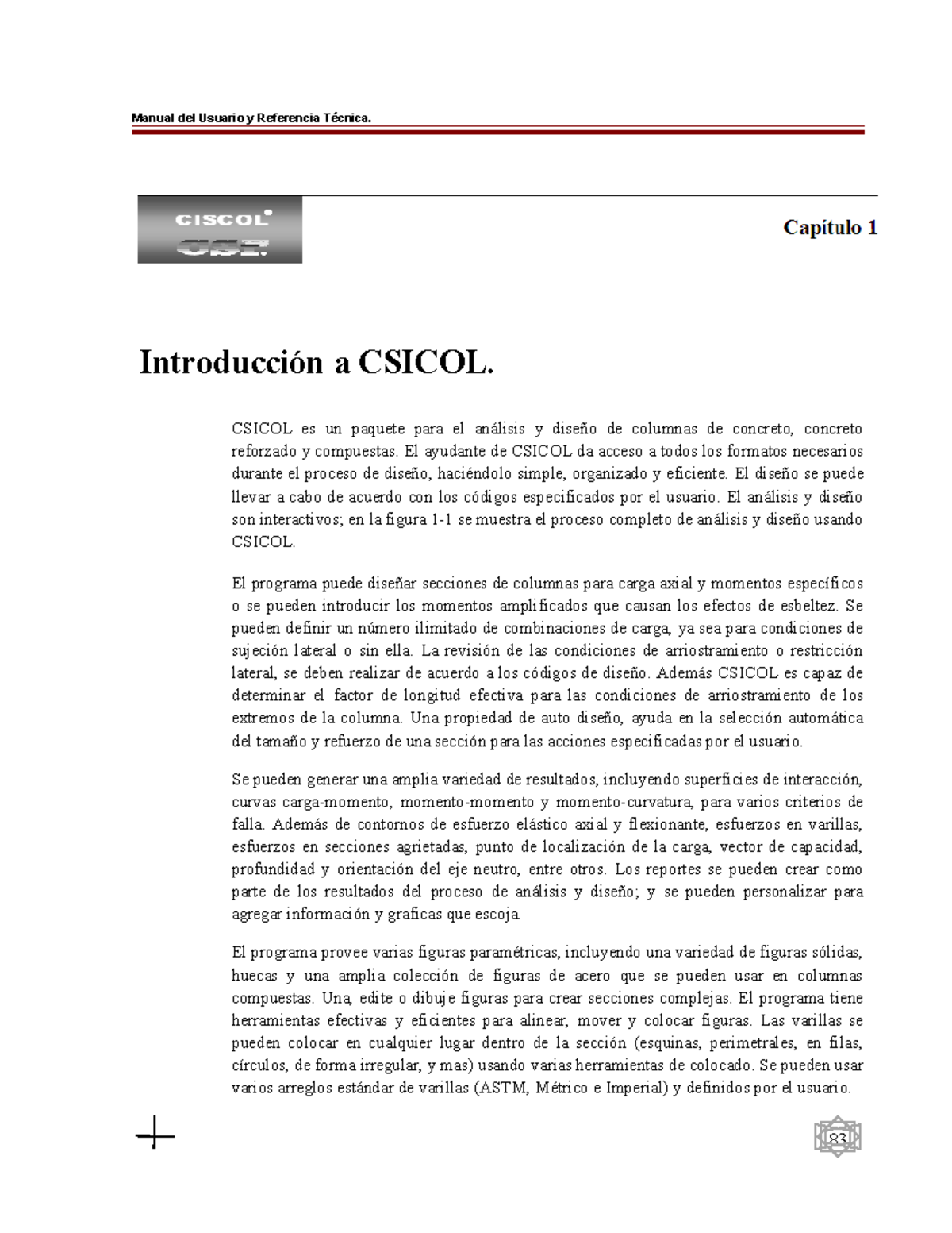 Csicol-Manual Diseño de columnas - Introducción a CSICOL. CSICOL es un ...
