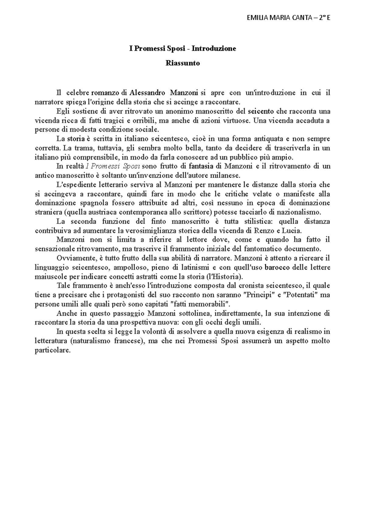 Cap. 0 - Introduzione - Suto e Analisi - EMILIA MARIA CANTA – 2° E I ...