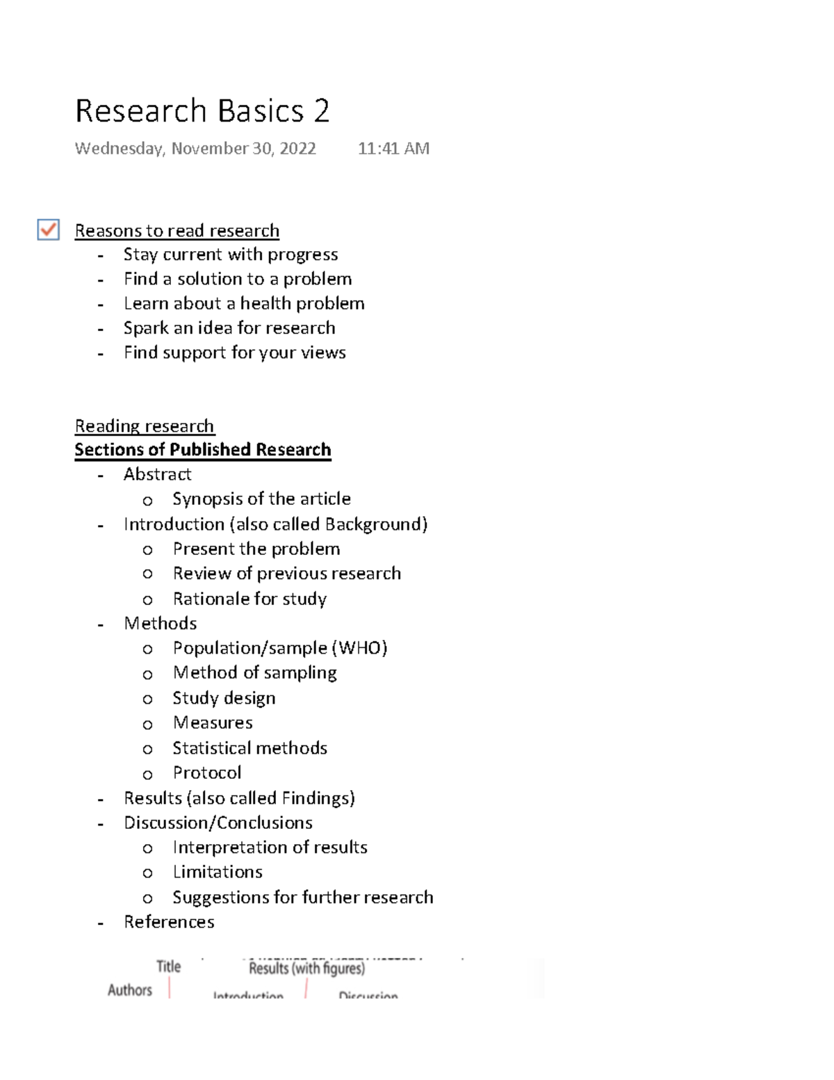 Research Basics 2 - Gheen - Reasons to read research Stay current with progress Find a solution ...