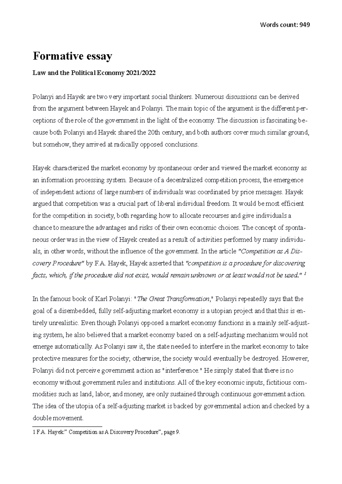 2707201 j Law and Political Economy Formative essay - Words count: 949 ...