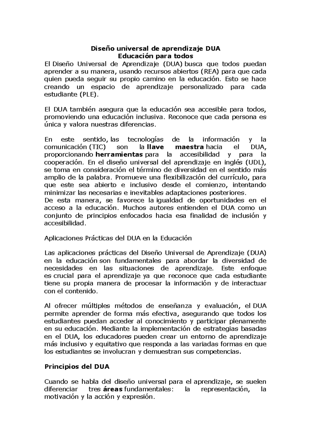 Diseño universal de aprendizaje DUA - Diseño universal de aprendizaje ...