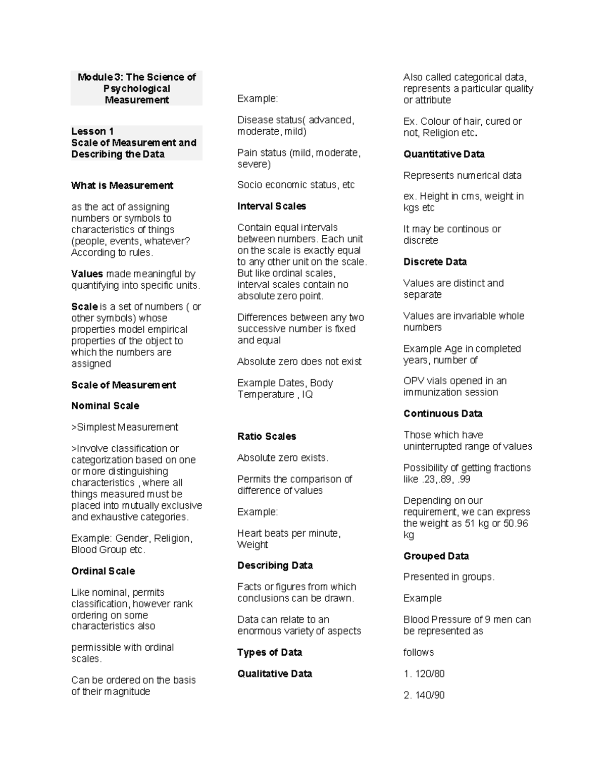 psych-assessment - Module 3: The Science of Psychological Measurement ...