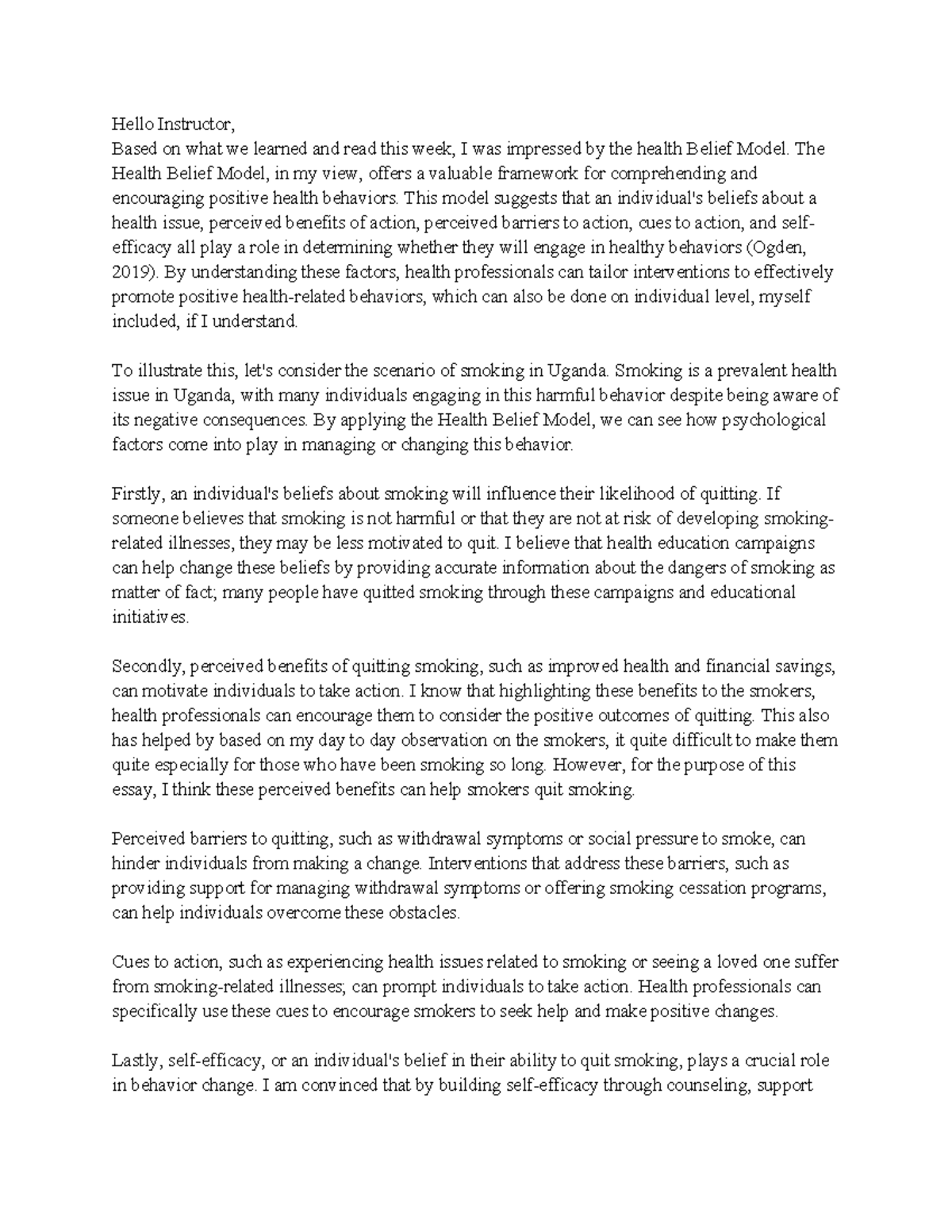 Assignmnent activity Unit 2 HP - Hello Instructor, Based on what we ...