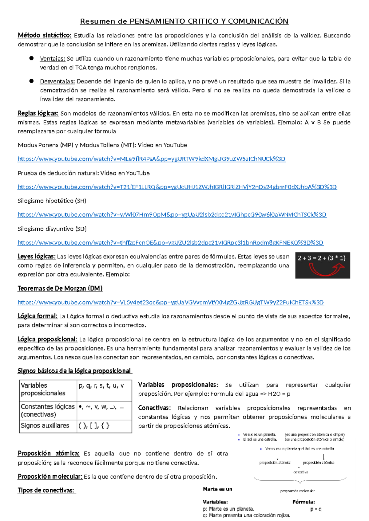 Resumen de Pensamiento Critico Y Comunicación - Resumen de PENSAMIENTO ...