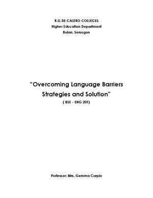 Lesson Plan - Student's Name : Aj Charles Brian G. Valeriano Course and ...