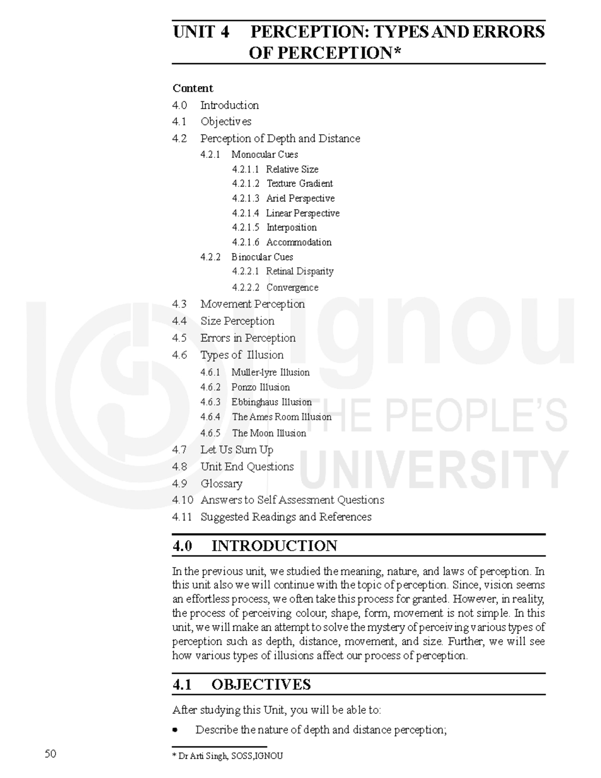 Perception Types And Errors Of Perception 50 Perception Unit 4 Perception Types And Errors Of