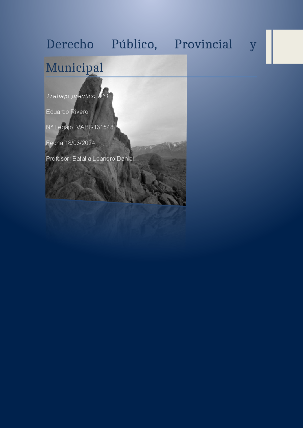 Derecho Público - Derecho Público, Provincial y Municipal Trabajo ...