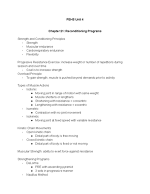 PEHS Unit 2 - Chapters 11-17 notes - Care Prevention & Illness Ch. 9 ...