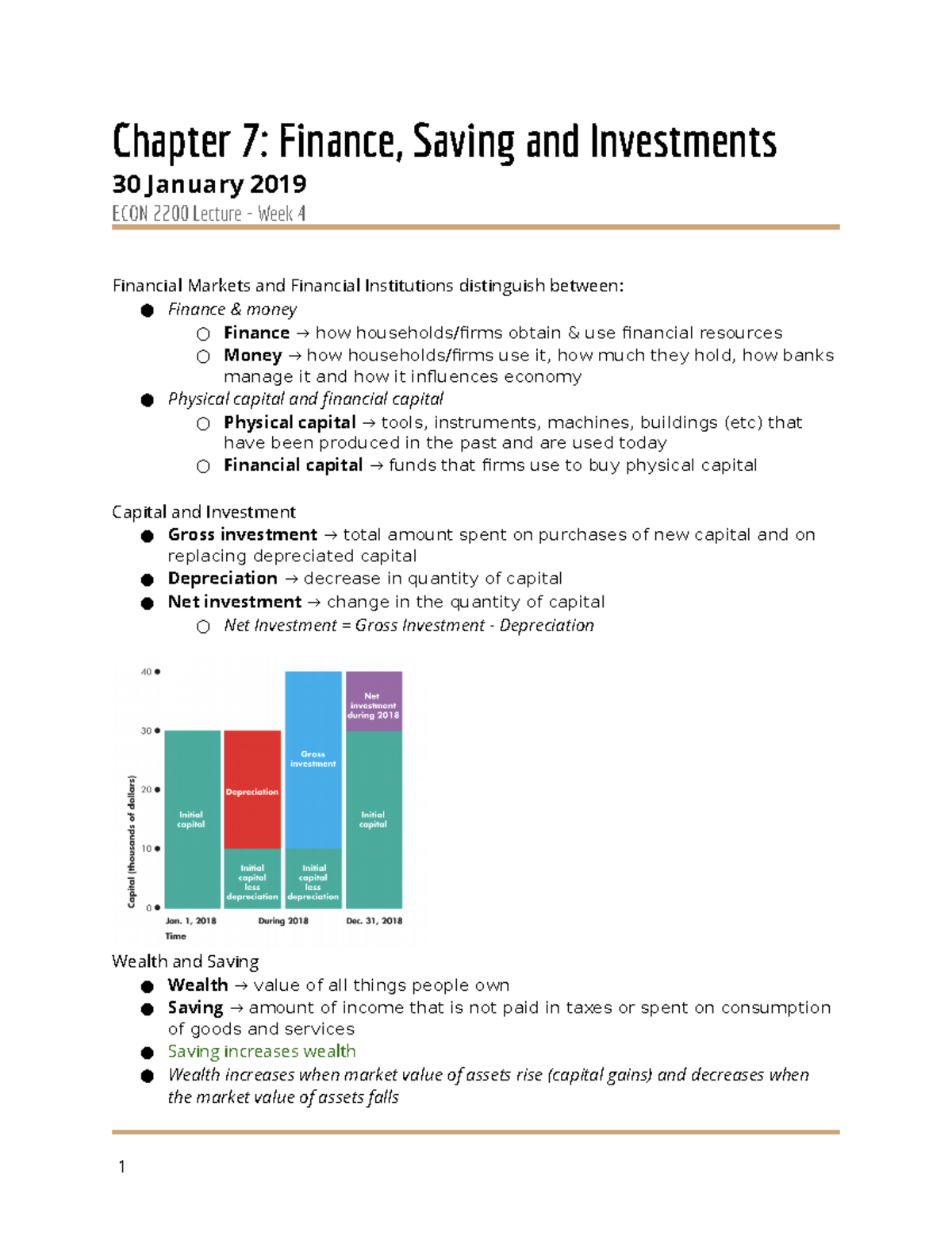 Chapter 7: Finance, Saving and Investments - Chapter 7: Finance, Saving ...