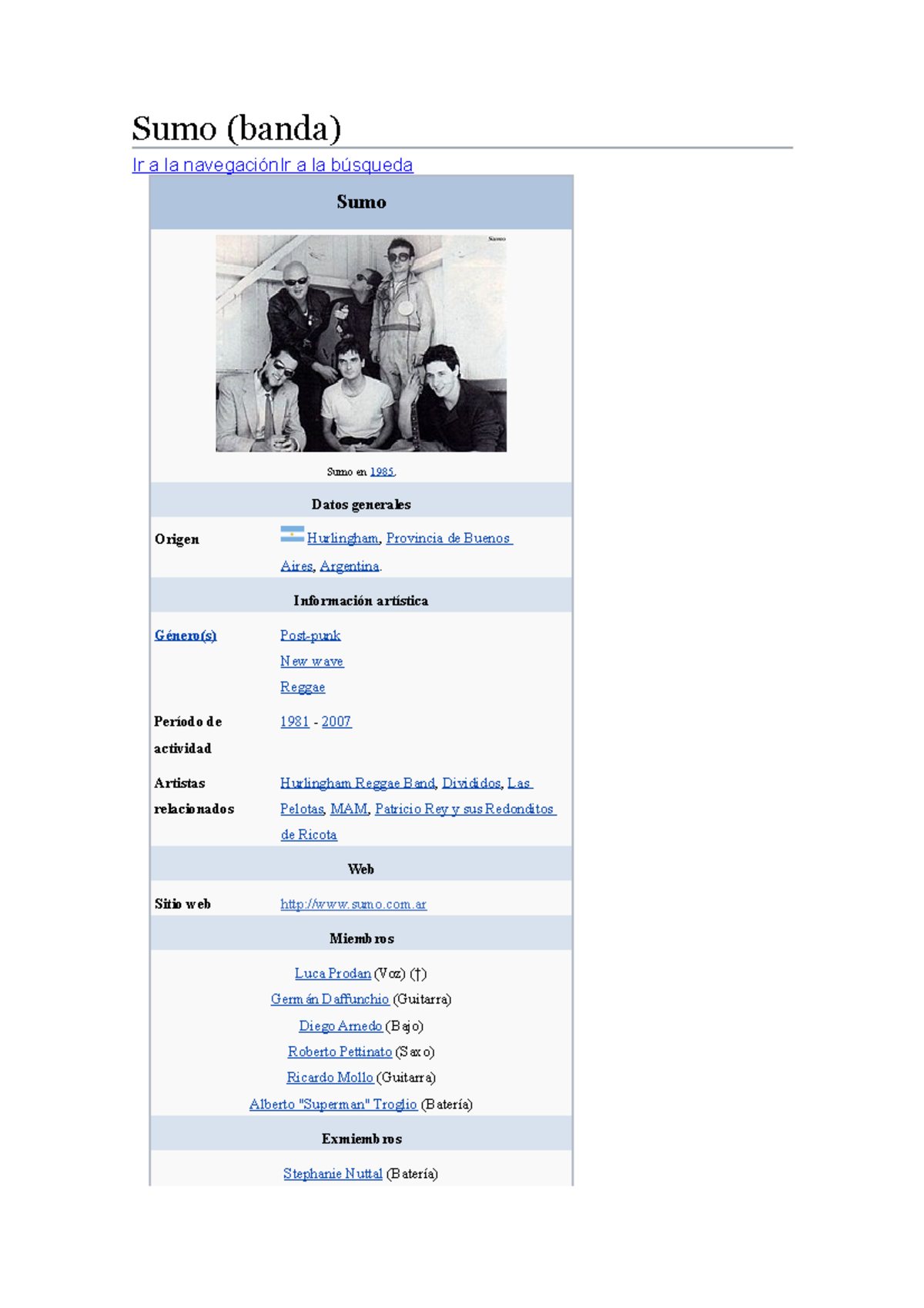 Sumo - Banda Musical Argentina - Sumo (banda) Ir a la navegaciónIr a la ...