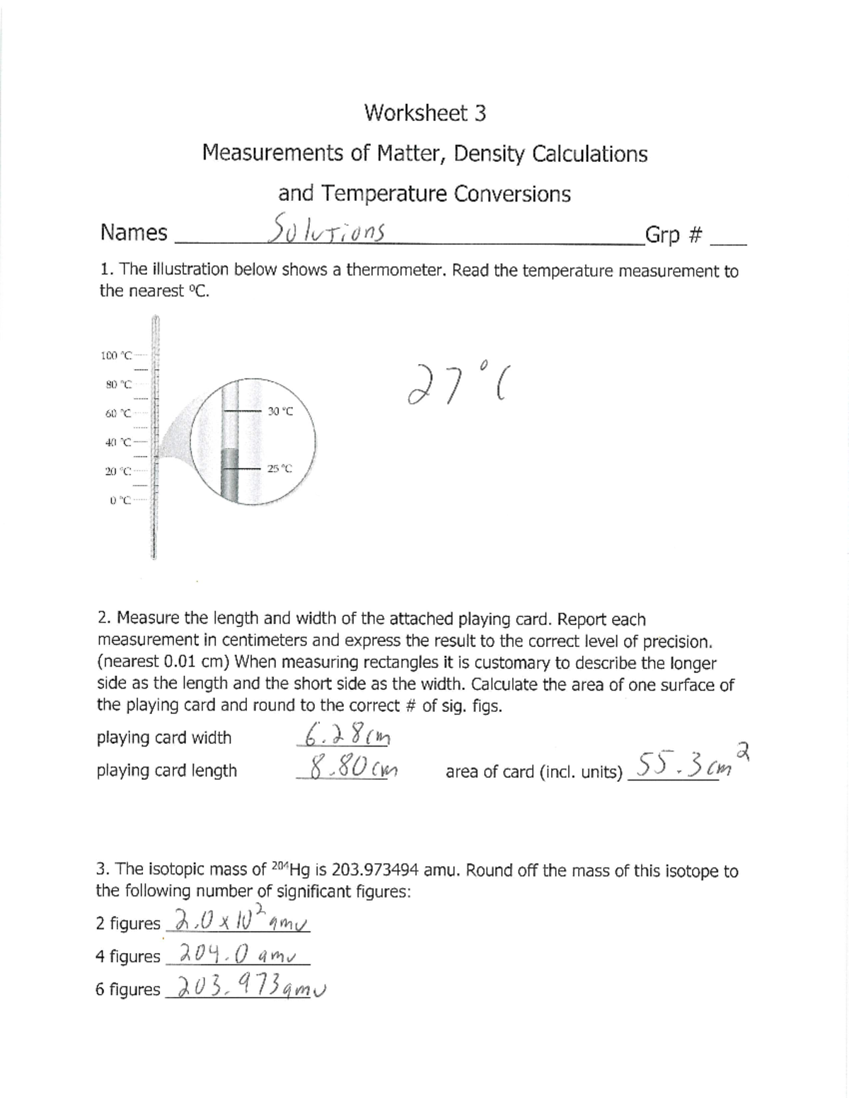 Worksheet 3 Solutions - CHEM 108 - Studocu