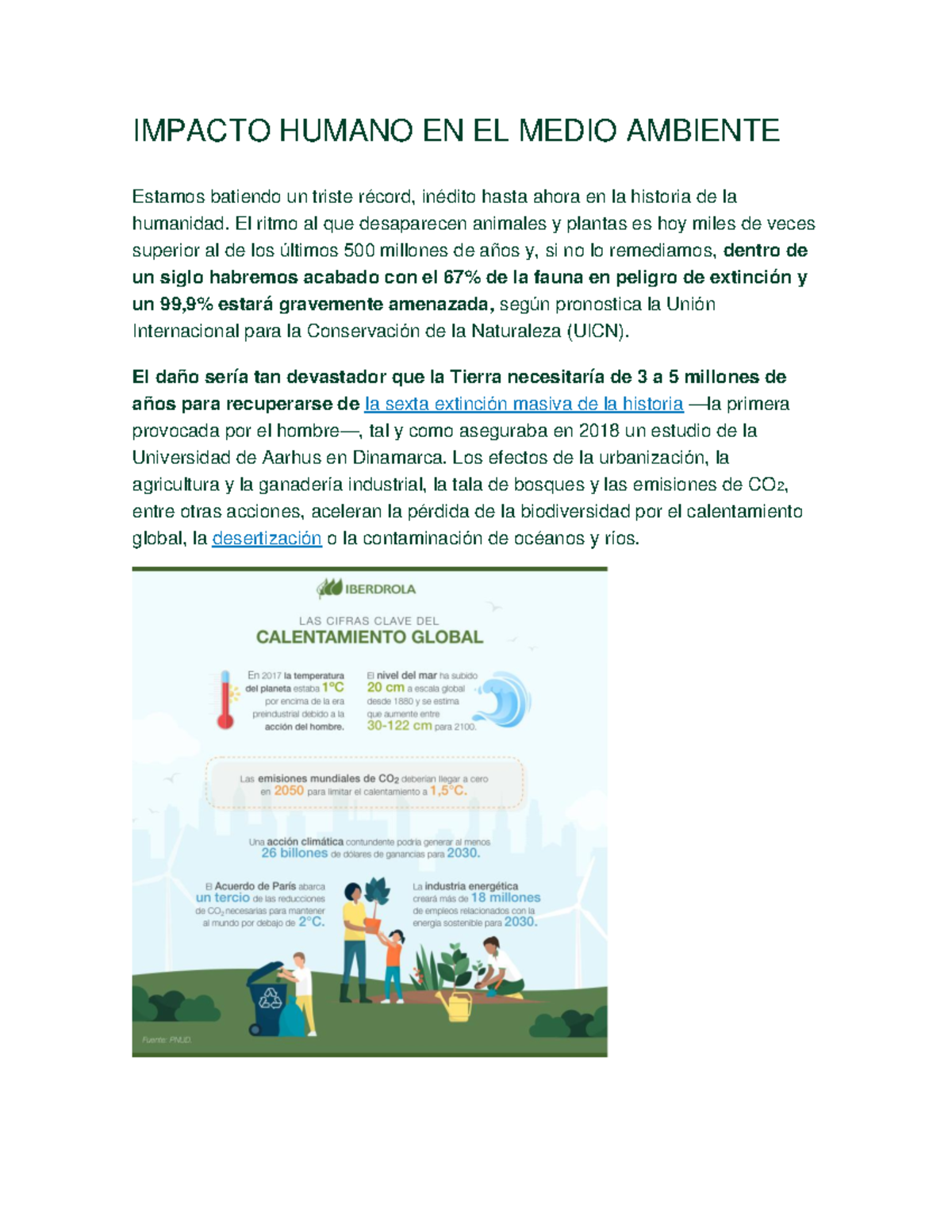 Impacto Humano EN EL Medio Ambiente - IMPACTO HUMANO EN EL MEDIO ...