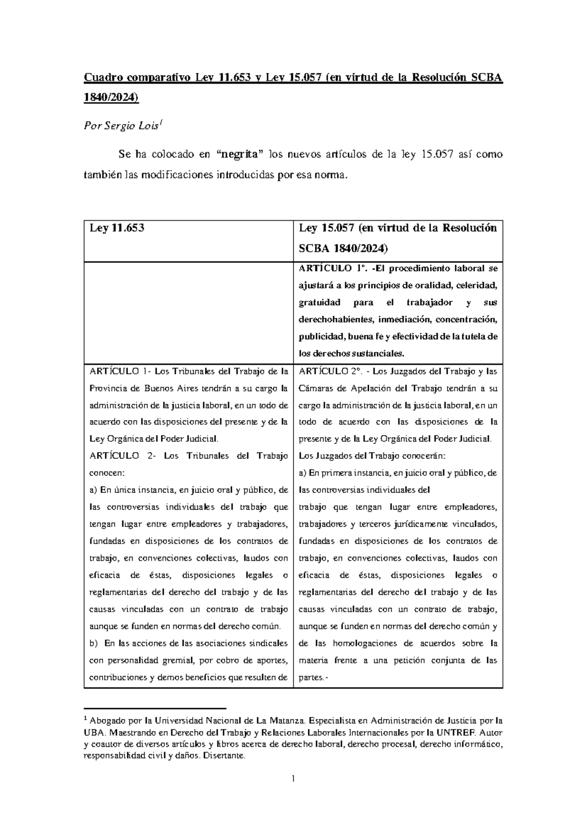 Cuadro Comparativo LEY 11653 Y LEY 15057 - Cuadro comparativo Ley 11 y ...