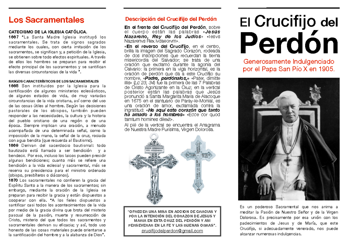 Cruz del Perdón - Orientacion - Los Sacramentales CATECISMO DE LA ...