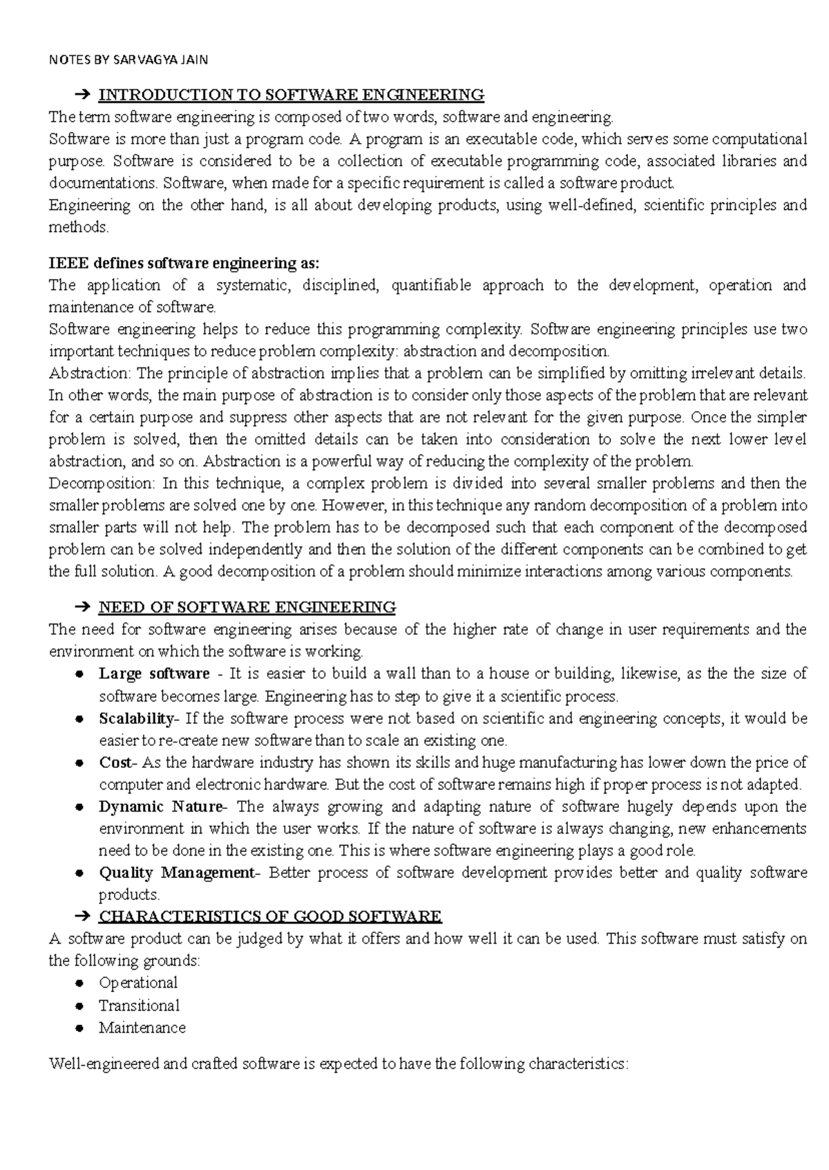 SE-UNIT-1 - MCQ FOR SE - INTRODUCTION TO SOFTWARE ENGINEERING The term ...