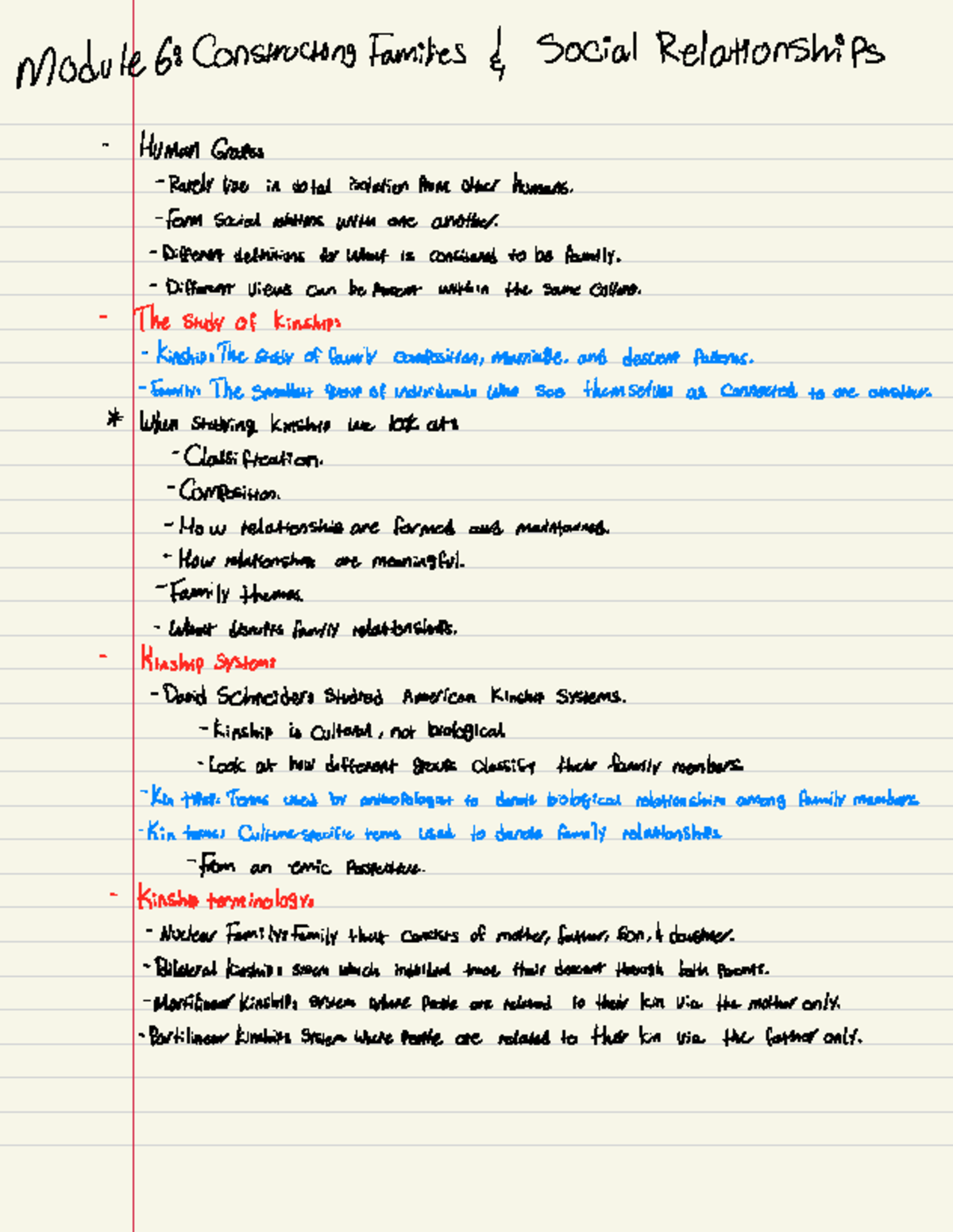 Anthropology 111 - Module 6 - Module 6: Constructing Families, Social ...
