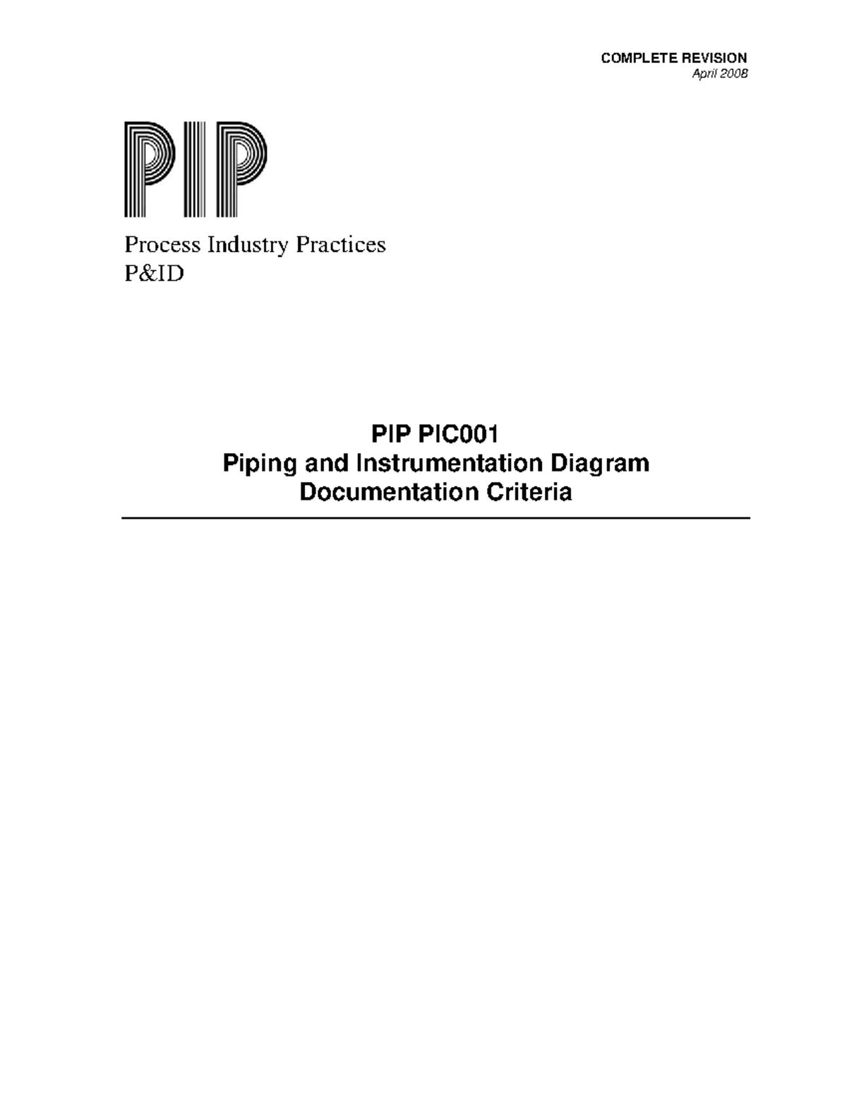 PID documents - Proces information diagram. - COMPLETE REVISION April ...