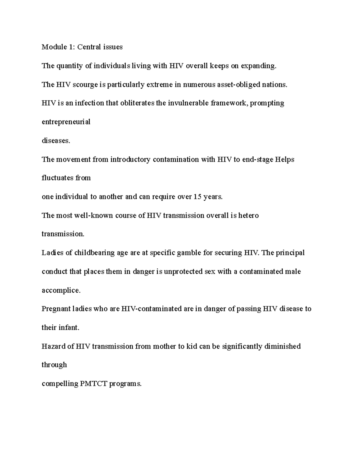 Module 1 Central issues - Module 1: Central issues The quantity of ...
