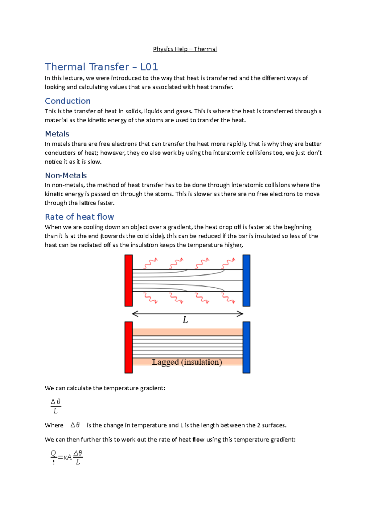 Physics Help - Thermal - Notes on every lecture from the thermodynamics ...