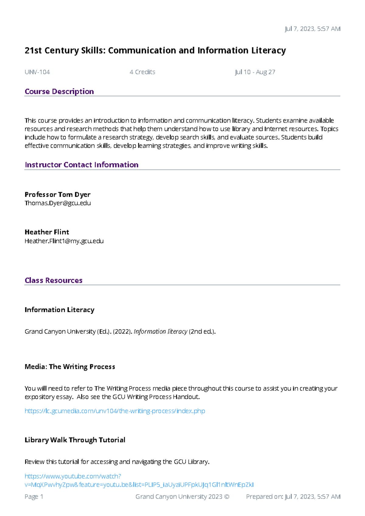 Syllabus UNV-104-O501-20230710 - - Studocu