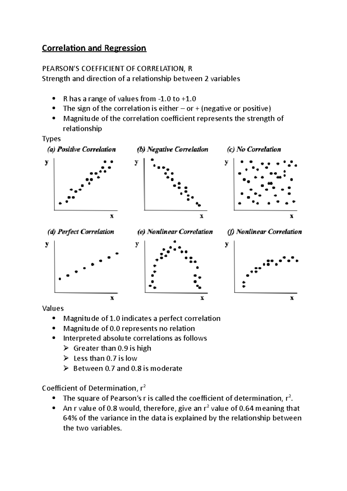 Correlation and Regression - Correlation and Regression PEARSON’S ...