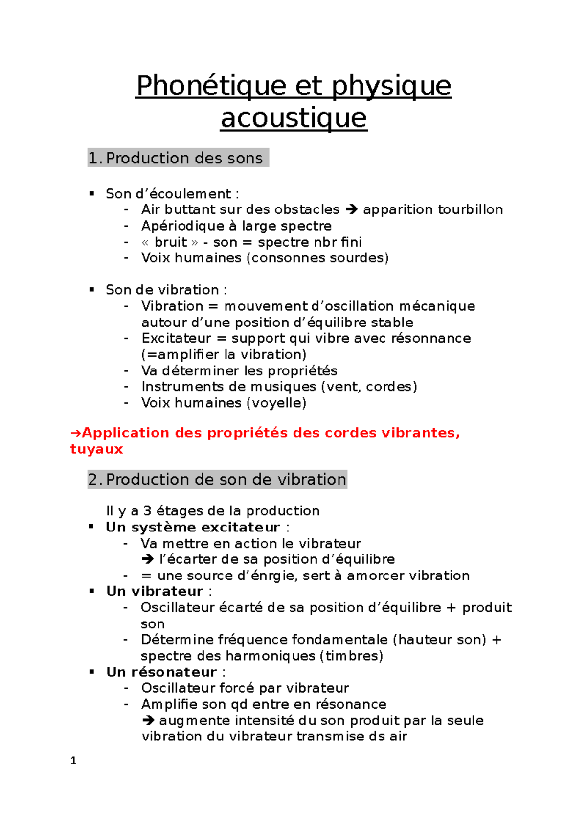 Physique acoustique - production des sons - Phonétique et physique ...
