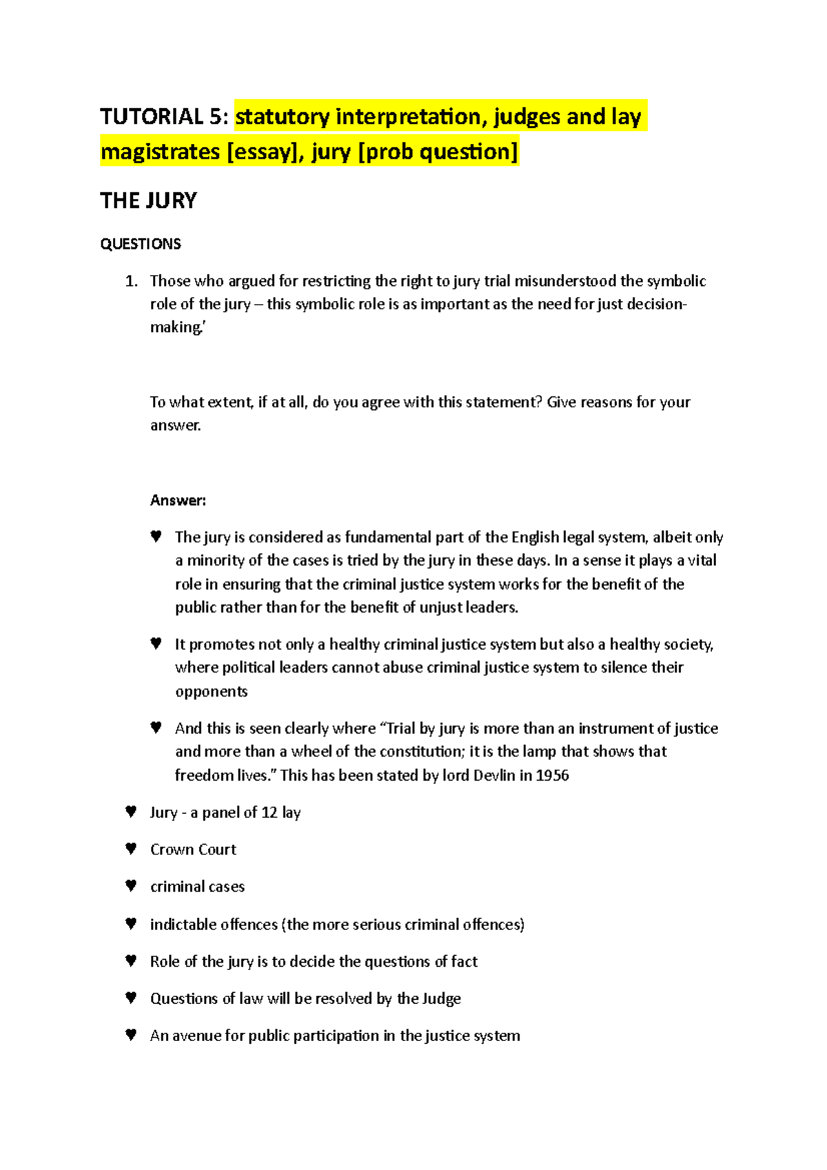 Tutorial 5 - English law, also known as English and Welsh law or ...