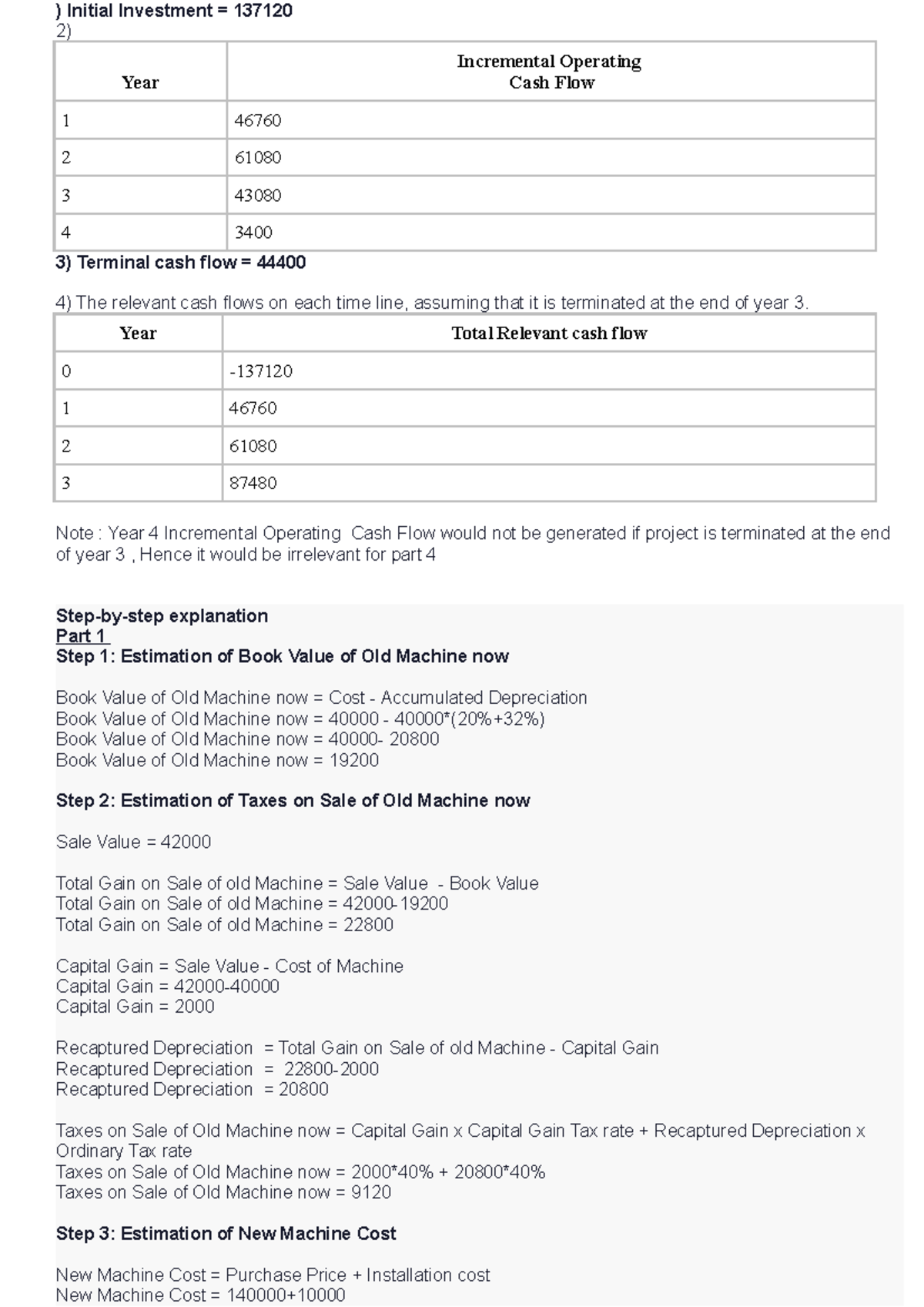 Initial Investment - Financial Management - UMT - Studocu