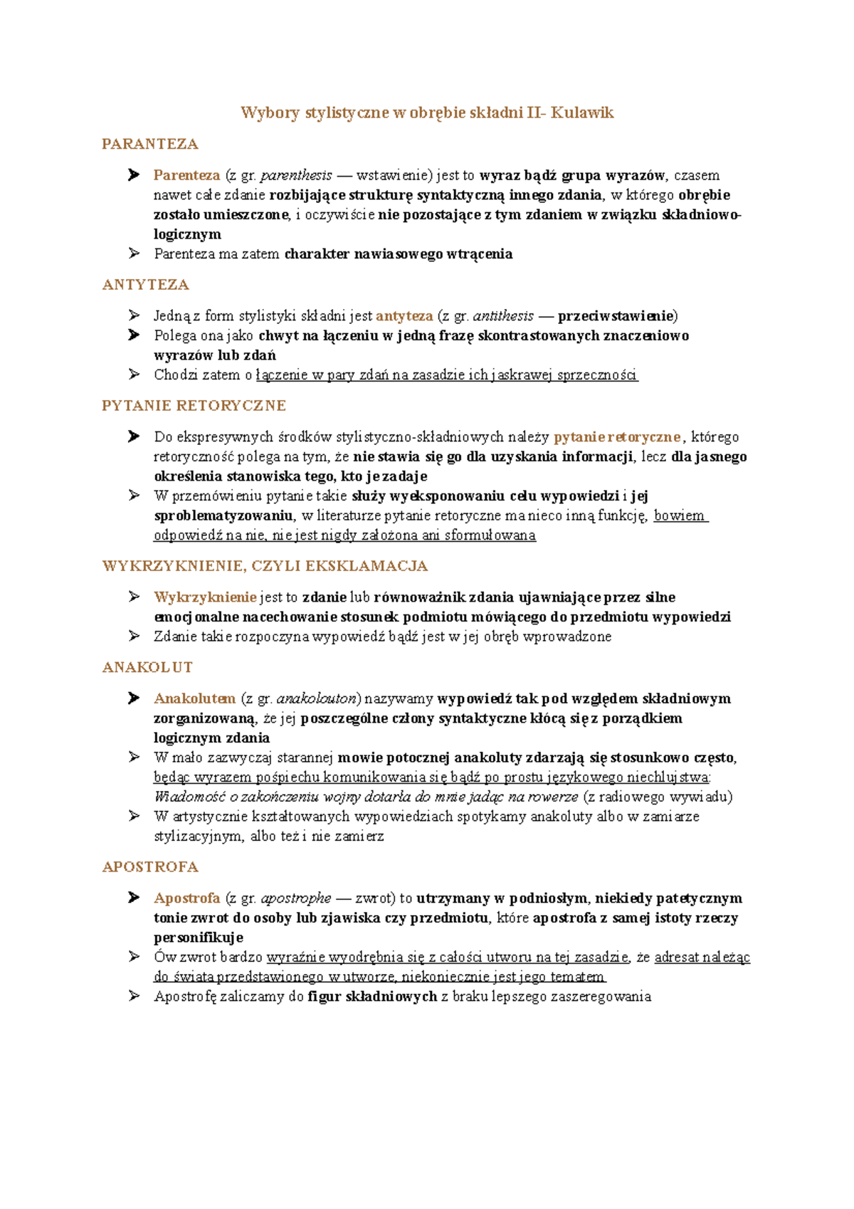 Wybory stylistyczne w obrębie składni II- Kulawik - Wybory stylistyczne ...