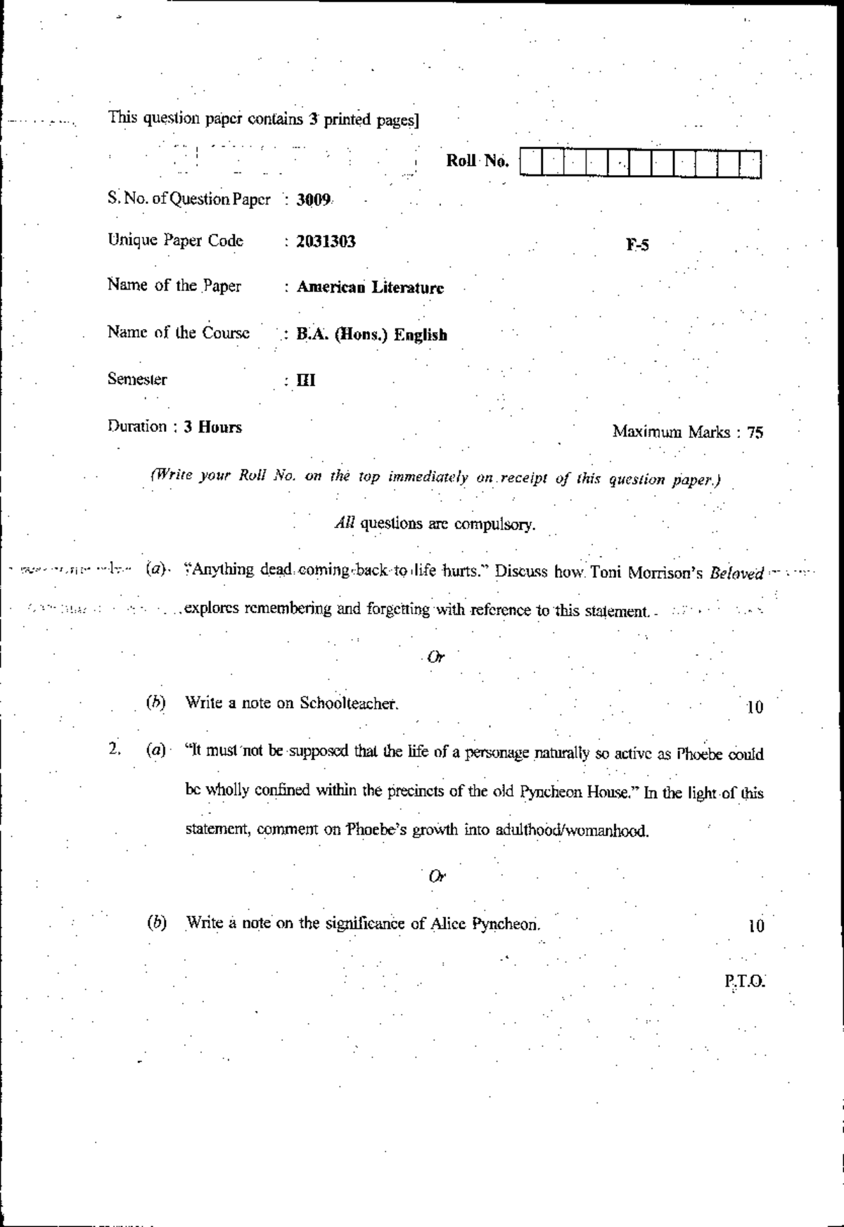 DU Eng Hons PYQ - English Hons - Studocu