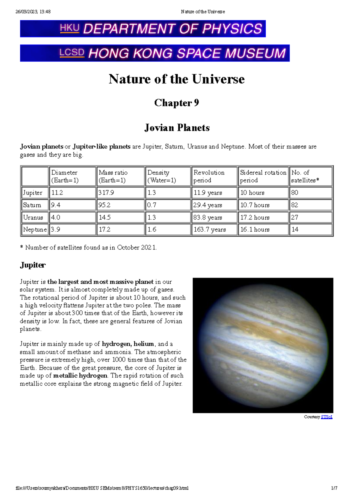Lec 9 - Lecture note - Courtesy STScI. Nature of the Universe Chapter 9 ...