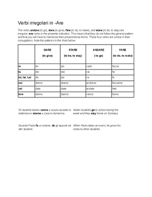Il verbo piacere -2 - notes - Assignment 2 Gli aggettivi Rewrite the ...