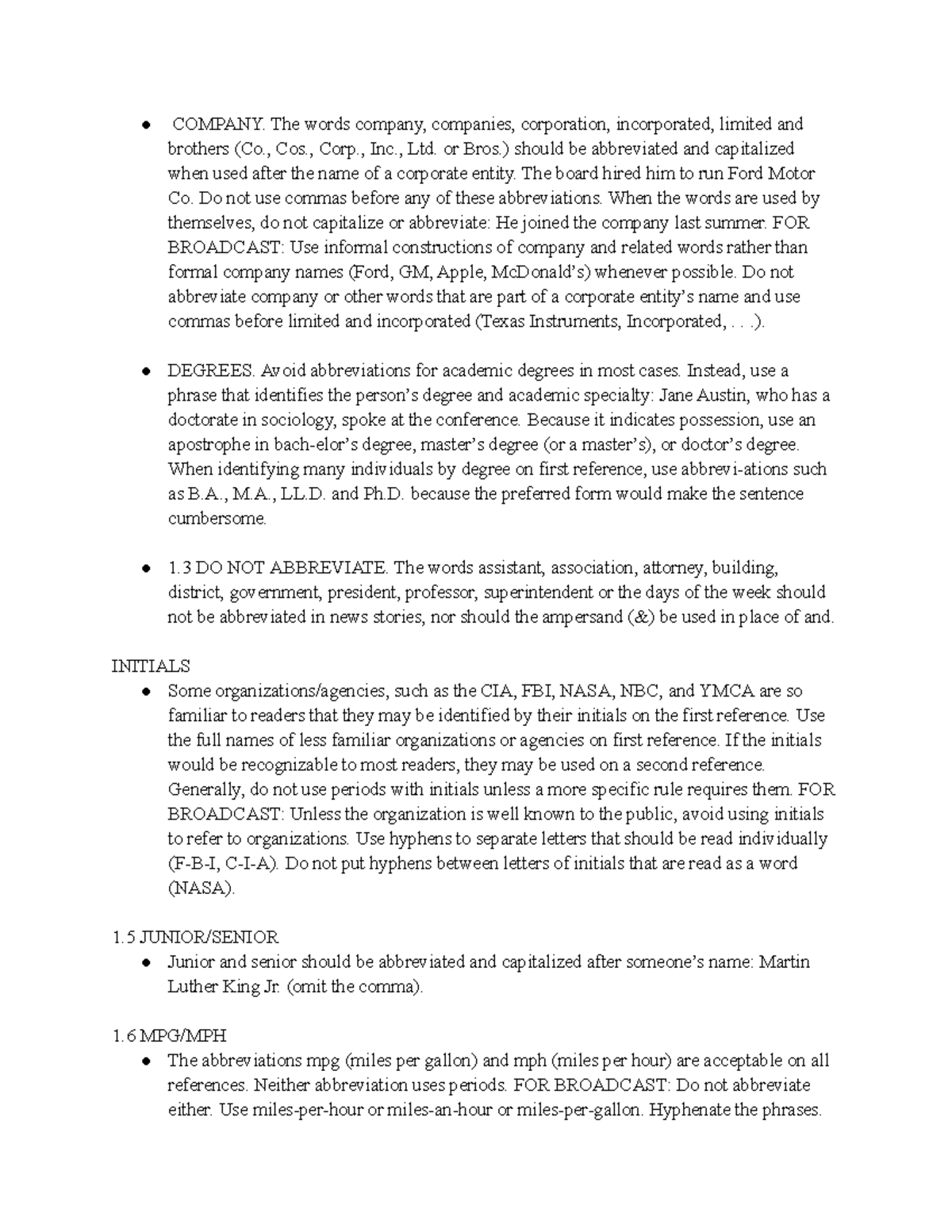 AP Style Guide COMPANY The Words Company Companies Corporation ap-style-guide-company-the-words-company-companies-corporation