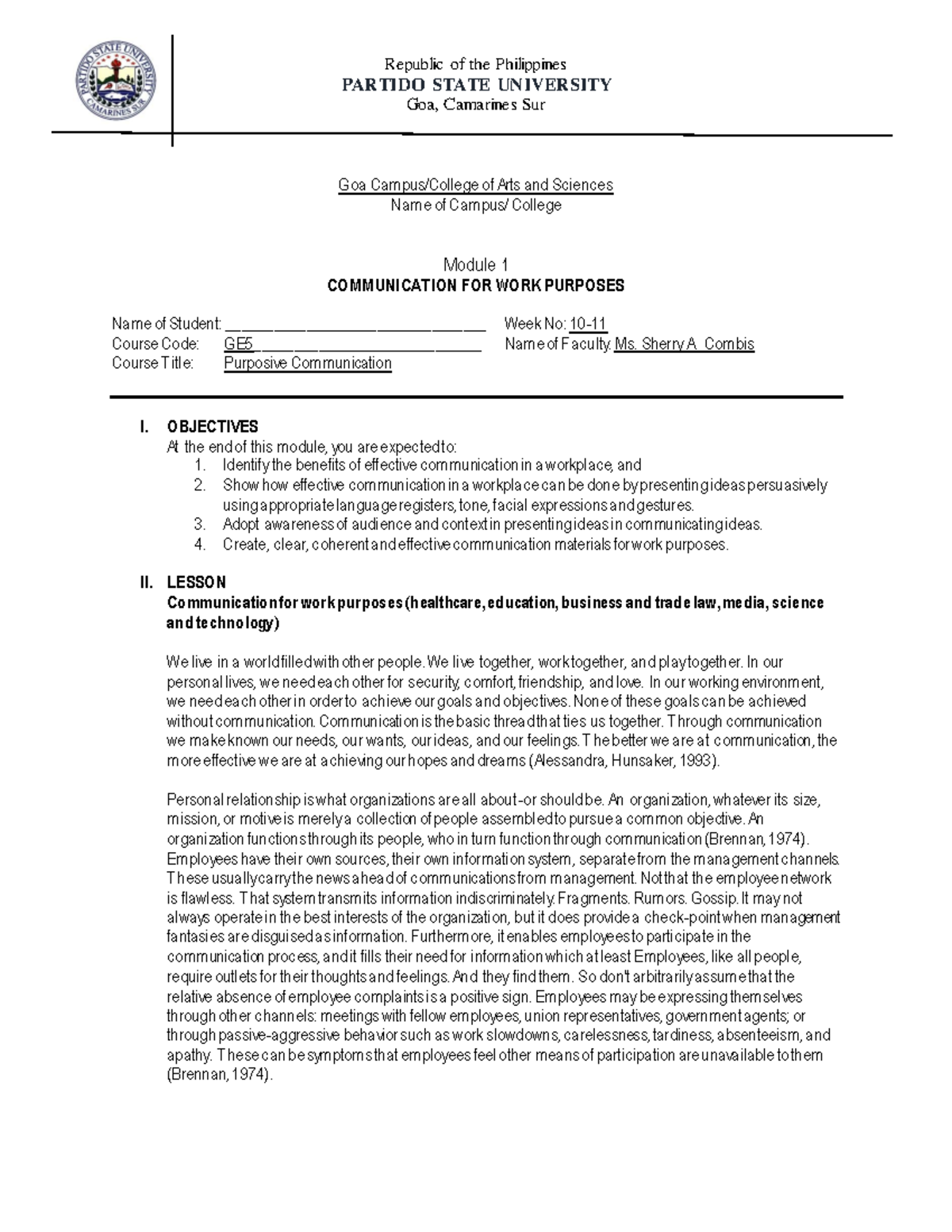 GE5-Week10-11 - PARTIDO STATE UNIVERSITY Goa, Camarines Sur Goa Campus ...