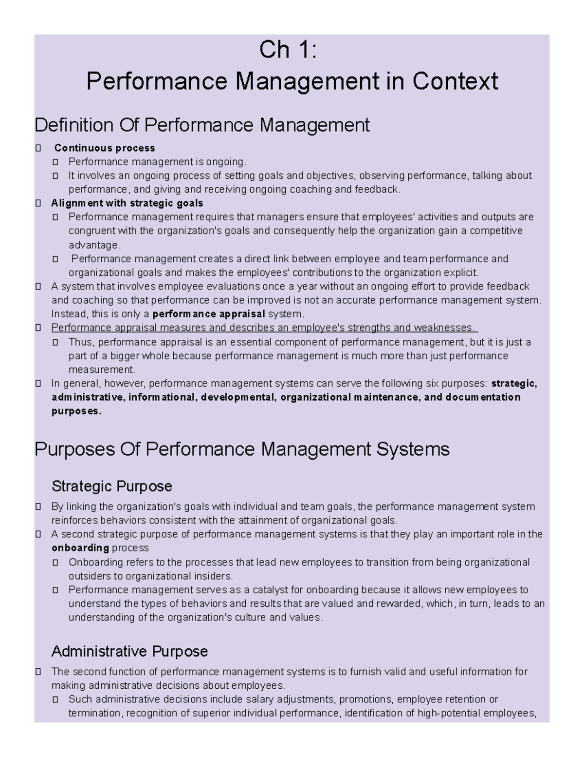 Ch 1 Performance Management in Context - Ch 1: Performance Management ...