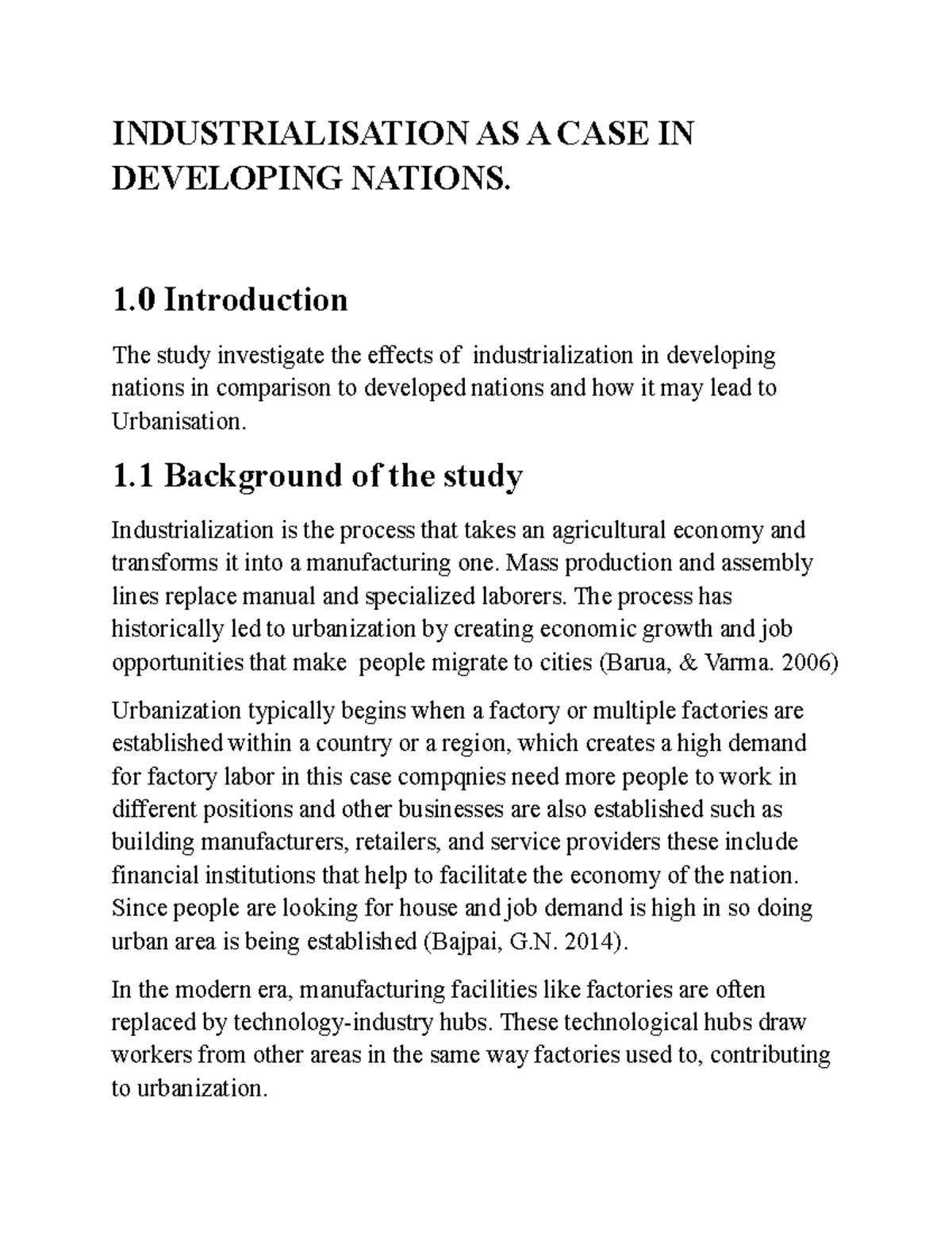 Industrialization Chapter 1 AJ - INDUSTRIALISATION AS A CASE IN ...