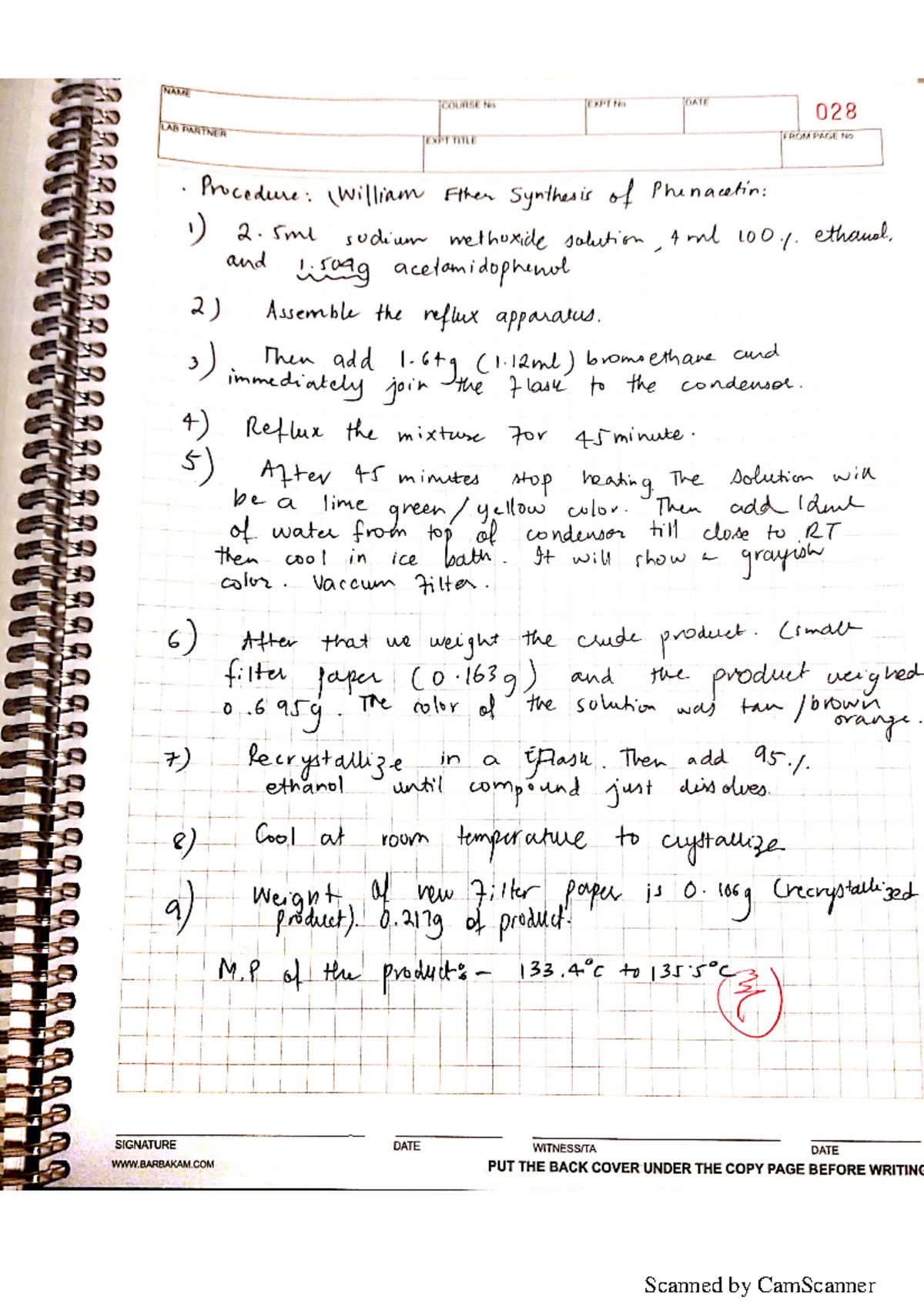 William Ether Synthesis - CHEM 3221 - Studocu