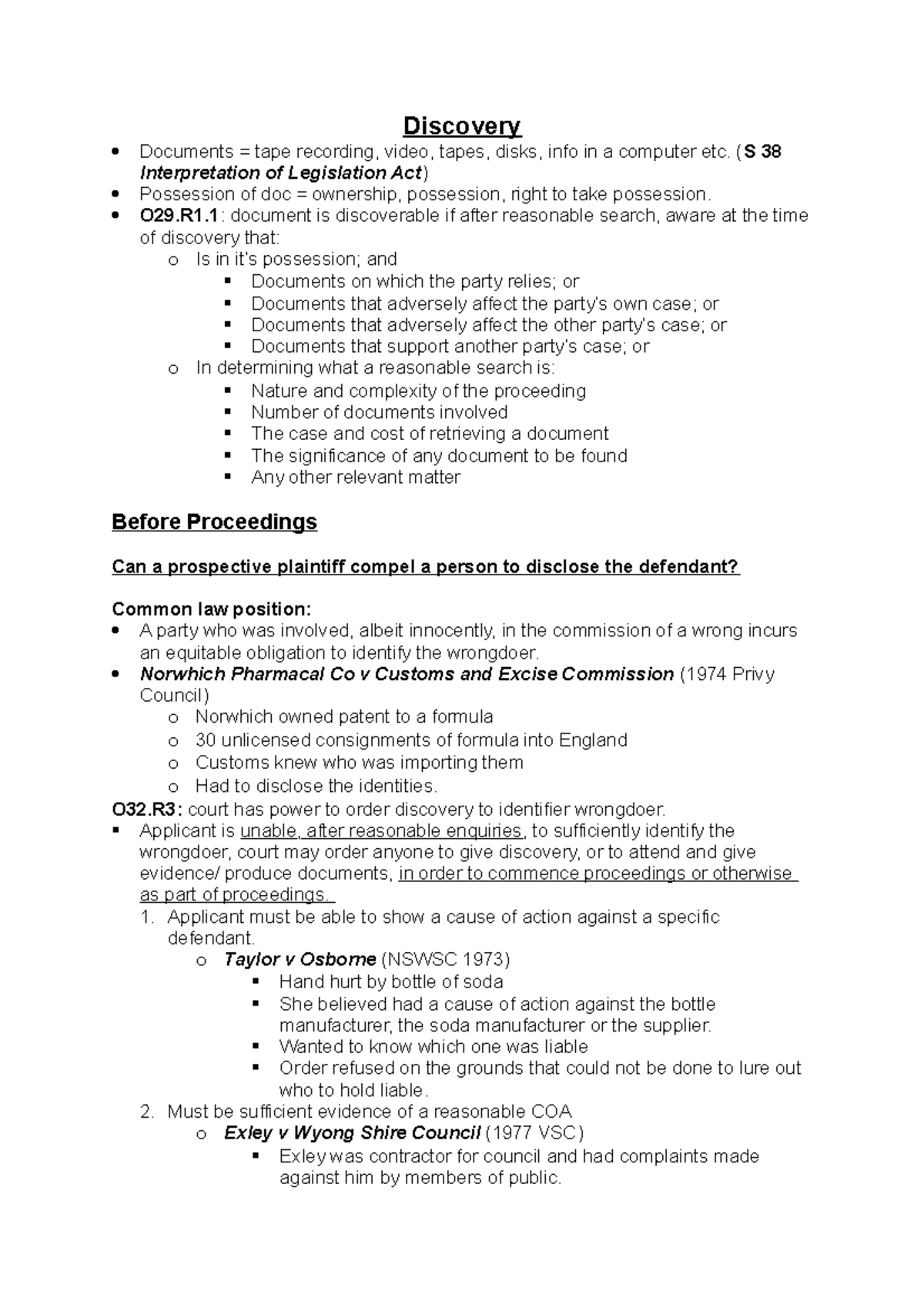 Summary - Discovery - Discovery Documents tape recording, video, tapes ...