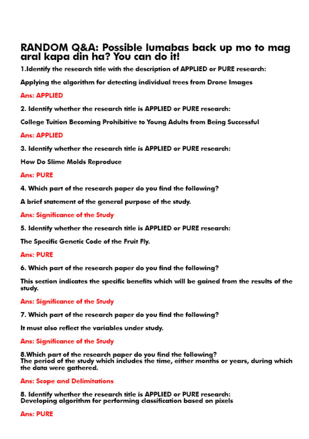 Research random answer - Advanced Financial Accounting - Studocu