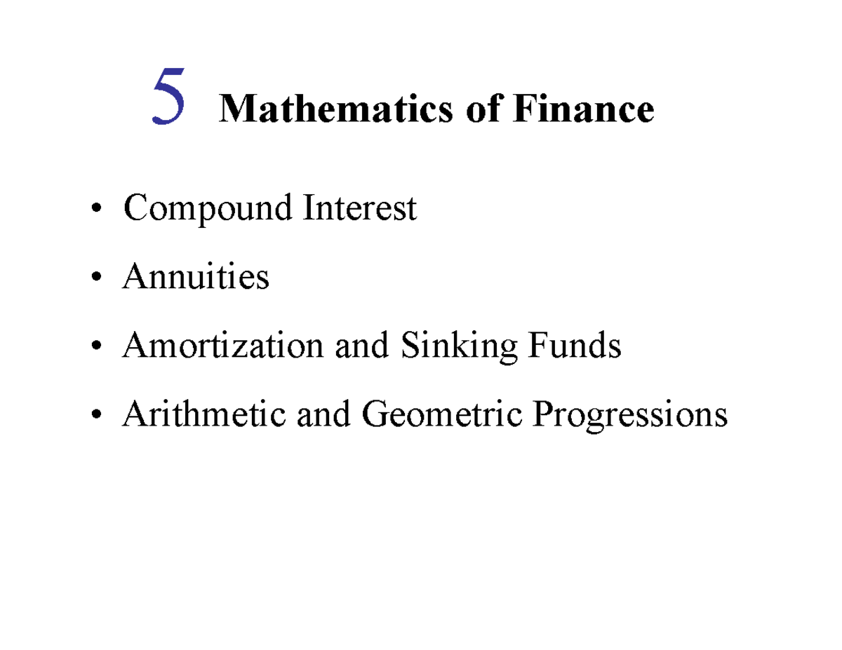 PP Chapter 05 Mathematics of finance [Compatibility Mode] - 5 ...